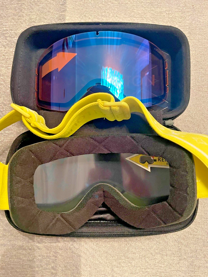 Louis Vuitton Snowboard Ski Mask Goggles Yellow Mirrored w/ Case | eBay