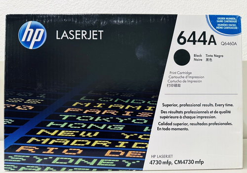 New Genuine HP 644A Black Toner Cartridge Box HP [Q6460A] 829160664651 ...