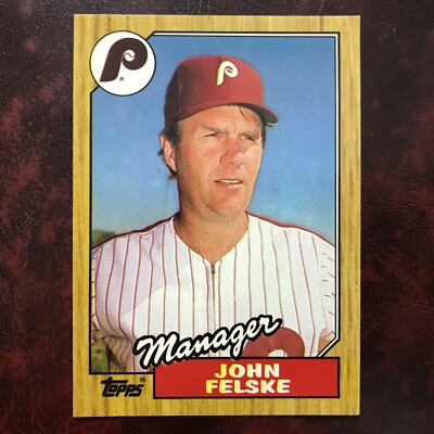 1987 Topps TIFFANY Set JOHN FELSKE PRINT ERROR #443 PHILLIES ** MINT ...