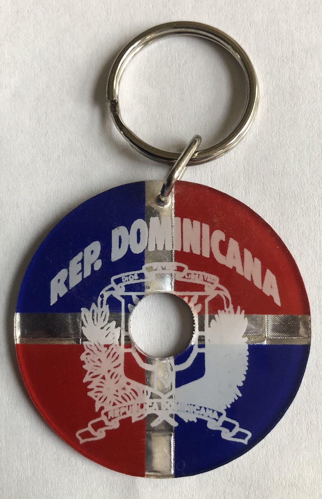 Dominican Republic Mini CD Flag Keychain Llavero Bandera Republica ...