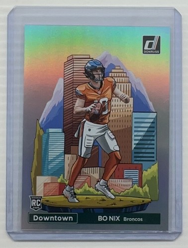 2024 Panini Donruss Bo Nix Downtown SSP Rookie RC #19 Denver Broncos | eBay
