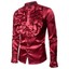 Men Faux Silk Satin Ruffle Shirt Tops Long Sleeve Fancy Clothes ...