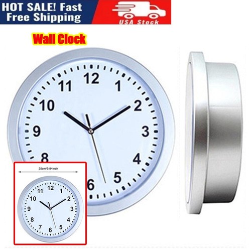 Wall Clock Safe with Hidden Shelf Storage,10" Battery-Operated Analog ...
