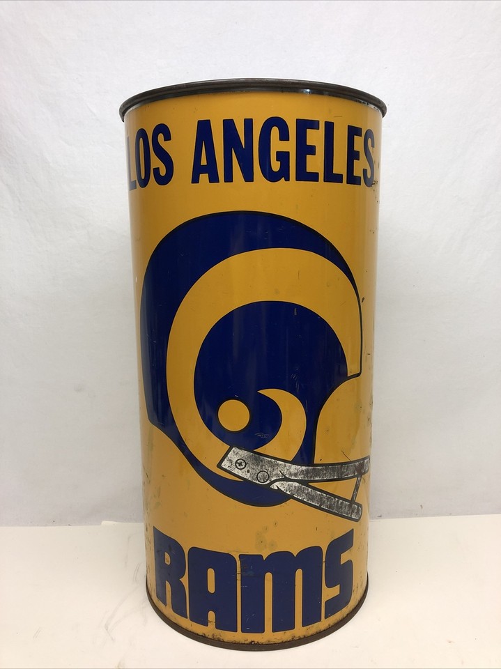 Los Angeles Rams NFL Football Metal Trash Garbage can vintage 1970’s | eBay
