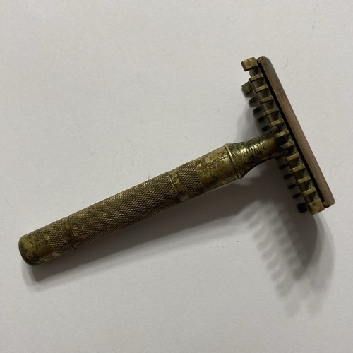 VTG 1930s GILLETTE CANADA 3 PIECE TECH SAFETY RAZOR COPPER 1931 PATENT ...