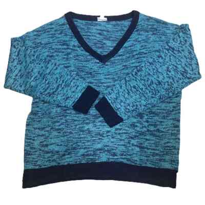 LuLaRoe LARGE TORRIE V-Neck Relaxed Fit Sweater Heathered Blue Navy | eBay