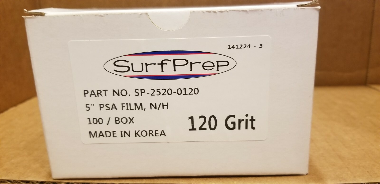 SurfPrep P120 Sandpaper Discs 5" PSA Film No Hole SP-2520-0120 100pc ...