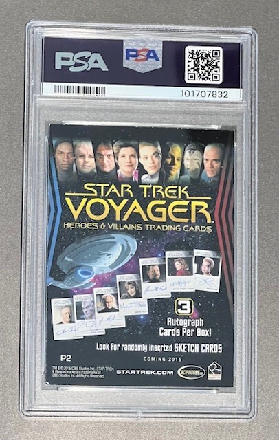 Autographed 2015 Star Trek Voyager #P2 Jason Alexander / Jeri Ryan PSA ...