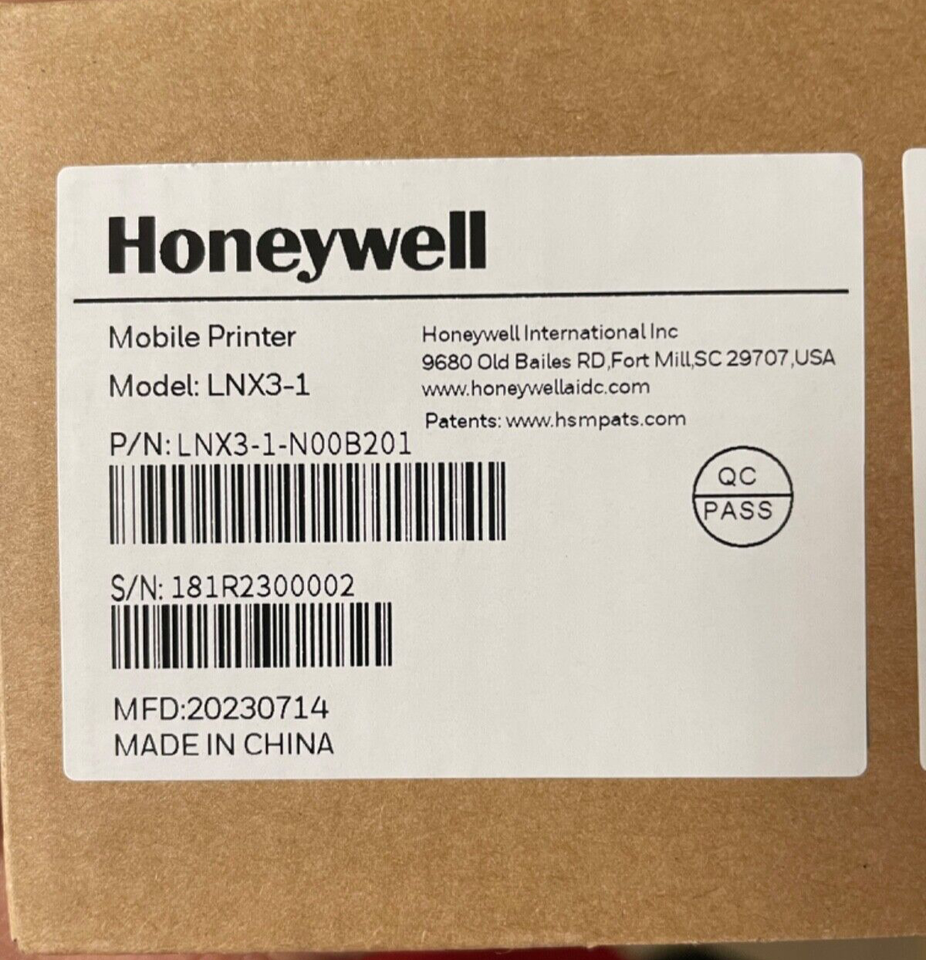 Honeywell LNX3-1-NOOB201 Barcode Label Printer LNX3, 3´, Black, NFC ...