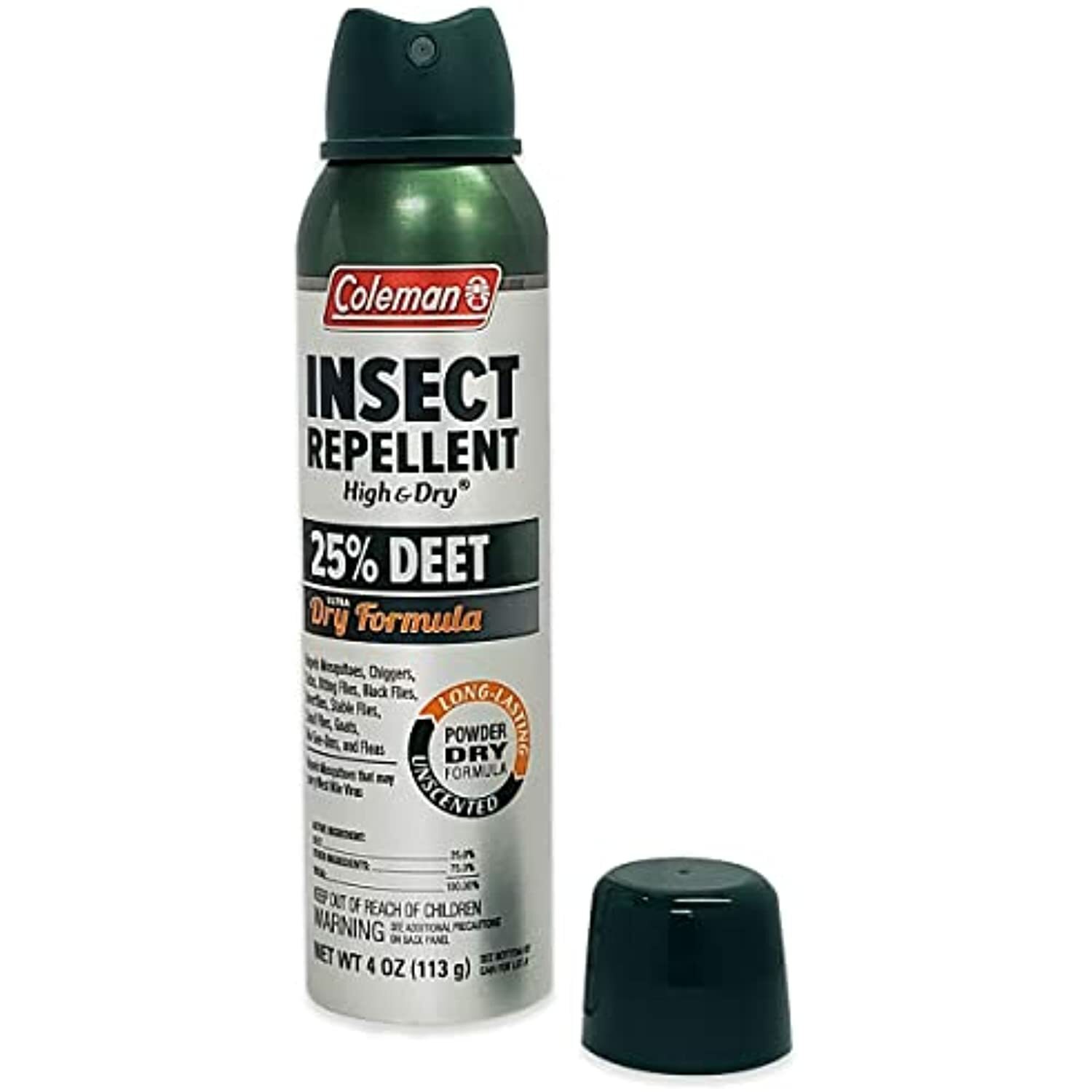 Coleman DEET Insect Repellent, 25% Dry Deet Bug Repellent 4 oz. Dry ...