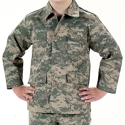 ACU Digital Kids Camo BDU Shirt - Army Style Children's Fatigue Jacket ...