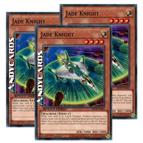 3x JADE KNIGHT (SPEED DUEL) • (Jade Hunt) • Common • SBCB EN069 ...
