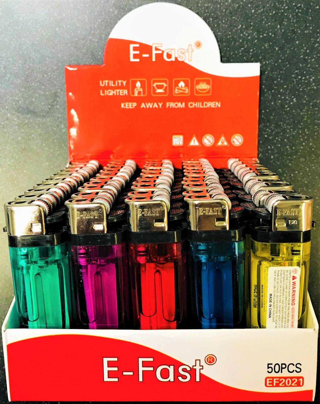 50x DISPOSABLE LIGHTERS Adjustable Flame Child Safety Resistant ...