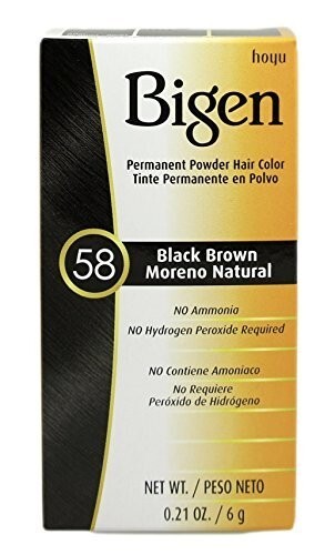 Bigen Powder Hair Color #58 Black Brown .21 oz (6 Pack) | eBay
