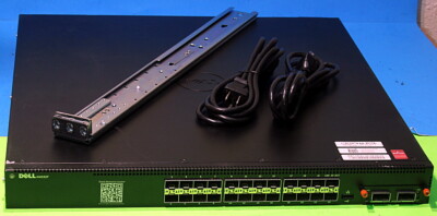 Dell Networking N4032F 32 Port Switch w/ 5KFVW Module Dual Power Rack ...