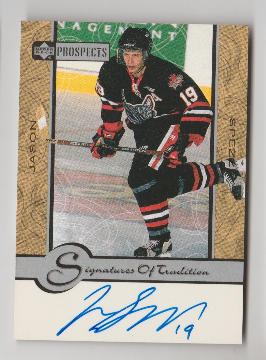 2000 UD PROSPECTS JASON SPEZZA SIGNATURES OF TRADITION SIGNED AUTO SP ...