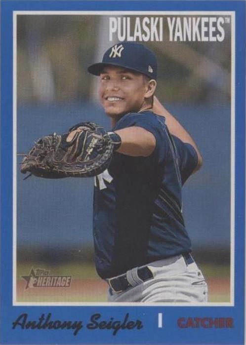 2019 Topps Heritage Minor League Edition - Anthony Seigler #167 Blue ...