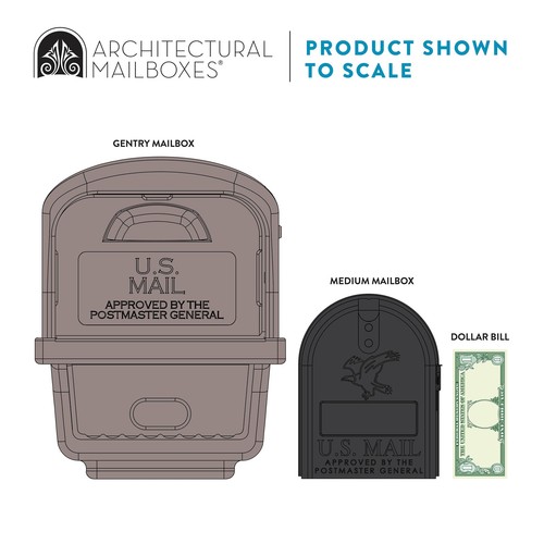 Gentry Plastic, Dual Access, Mailbox and Post Kit, GGC1M00AM, Mocha ...