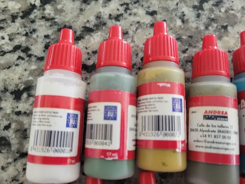 Andrea Color Set, Total of 12 Acrylic 17ml Paints, NEW (Andrea ...
