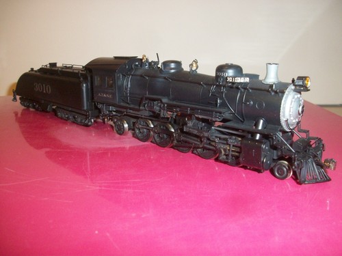 HO BRASS SANTA FE 2-10-2 WESTSIDE ATSF 3010 SLOPEBACK TENDER WSM ...