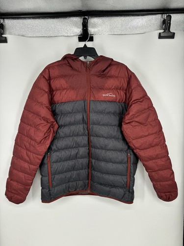 Eddie Bauer Puffer Jacket EB 650 650 Cirruslite Hooded Down Maroon ...