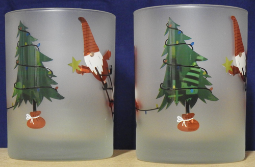 2 Culver DOF Santa Elves Christmas Tree Double Old Fashioned | eBay