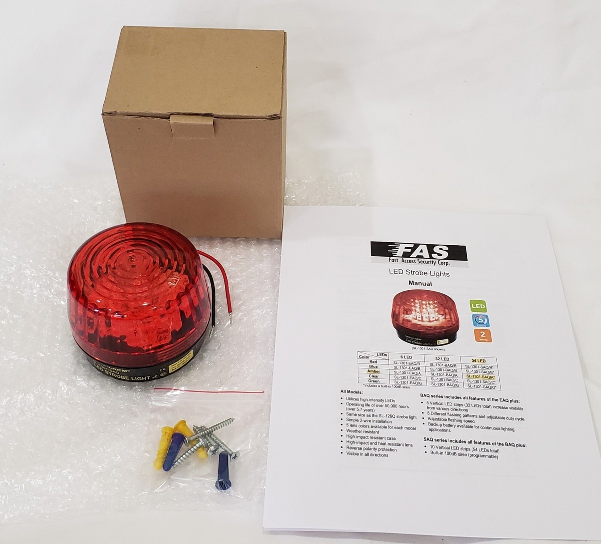 Backup Battery Alarm Light Police Siren Trip Wire Alarm Seco-Lar SL ...