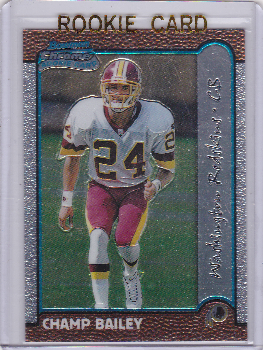 CHAMP BAILEY ROOKIE CARD 1999 Bowman Chrome Football RC Denver Broncos ...