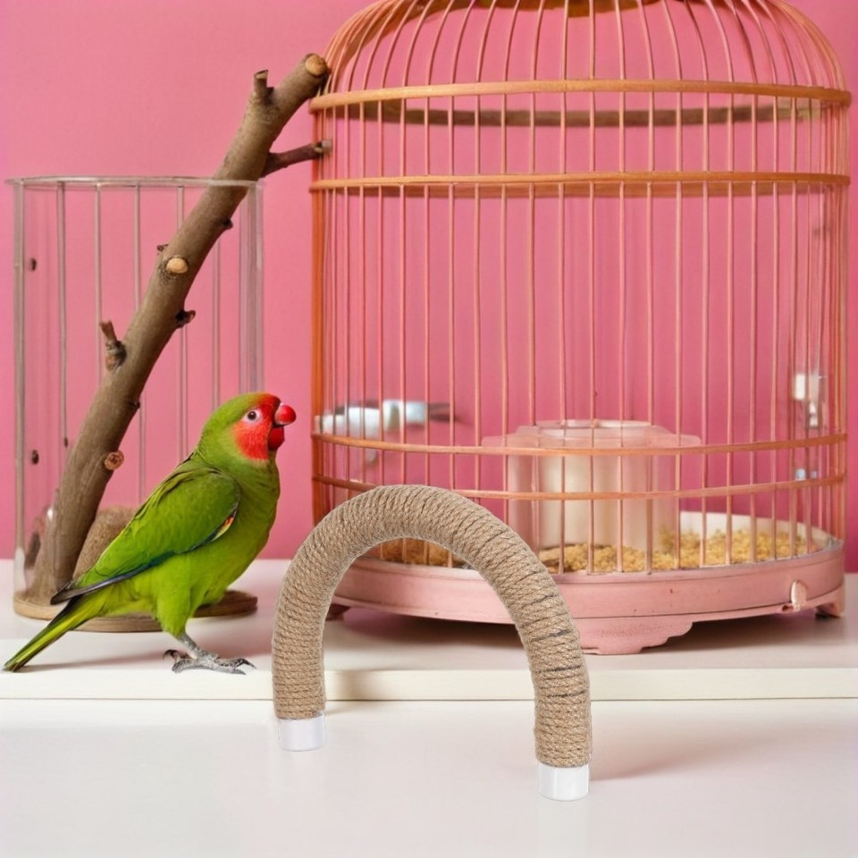 Parrot Claw Grinding Toy Bird Toys Natural Birdcage Rope Ladder ...