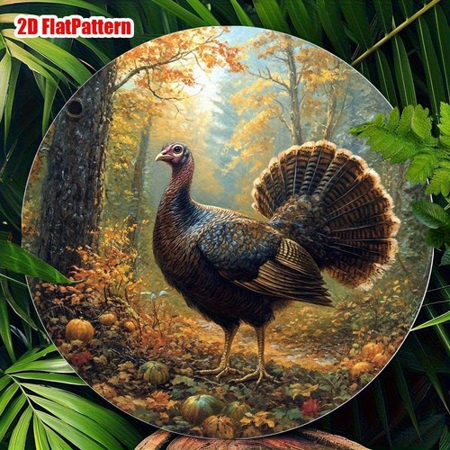 2D Flat, 1pc Vintage Turkish Metal Wall Art - 8x8 Inch Round Aluminum ...