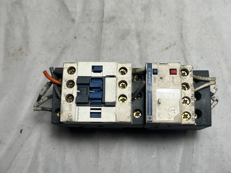 Schneider Electric LC1 D09 Contactor W/ LRD 07 Overload Relay SQUARE D ...