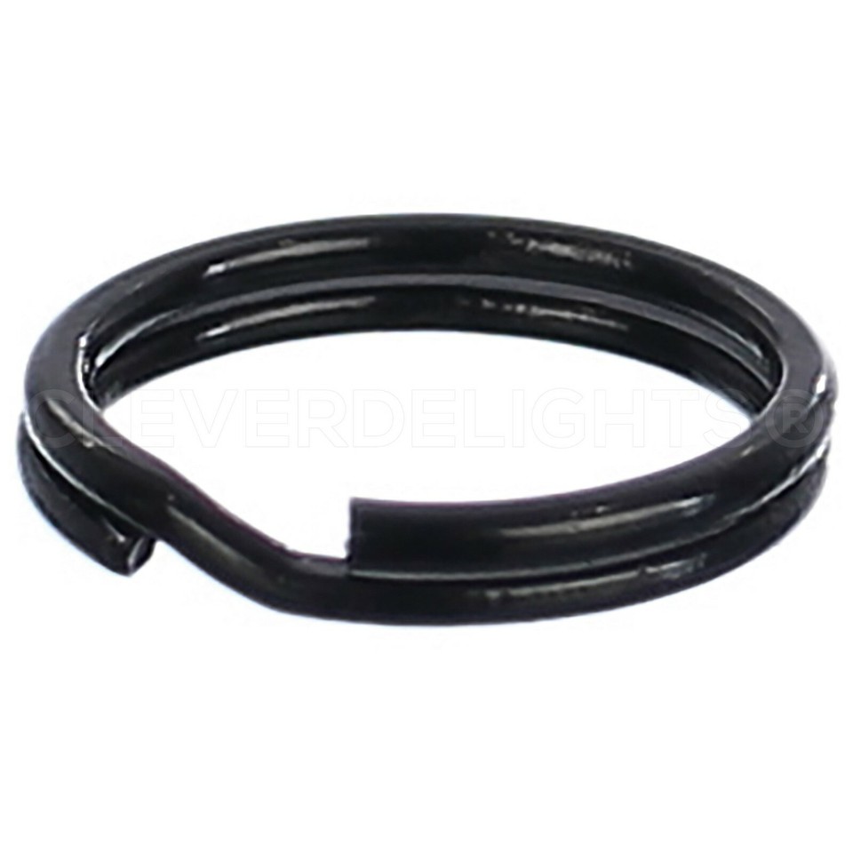 Split Key Rings - Dark Black Color - Key Chain Ring - 9/16" 1" 2" - 10 ...