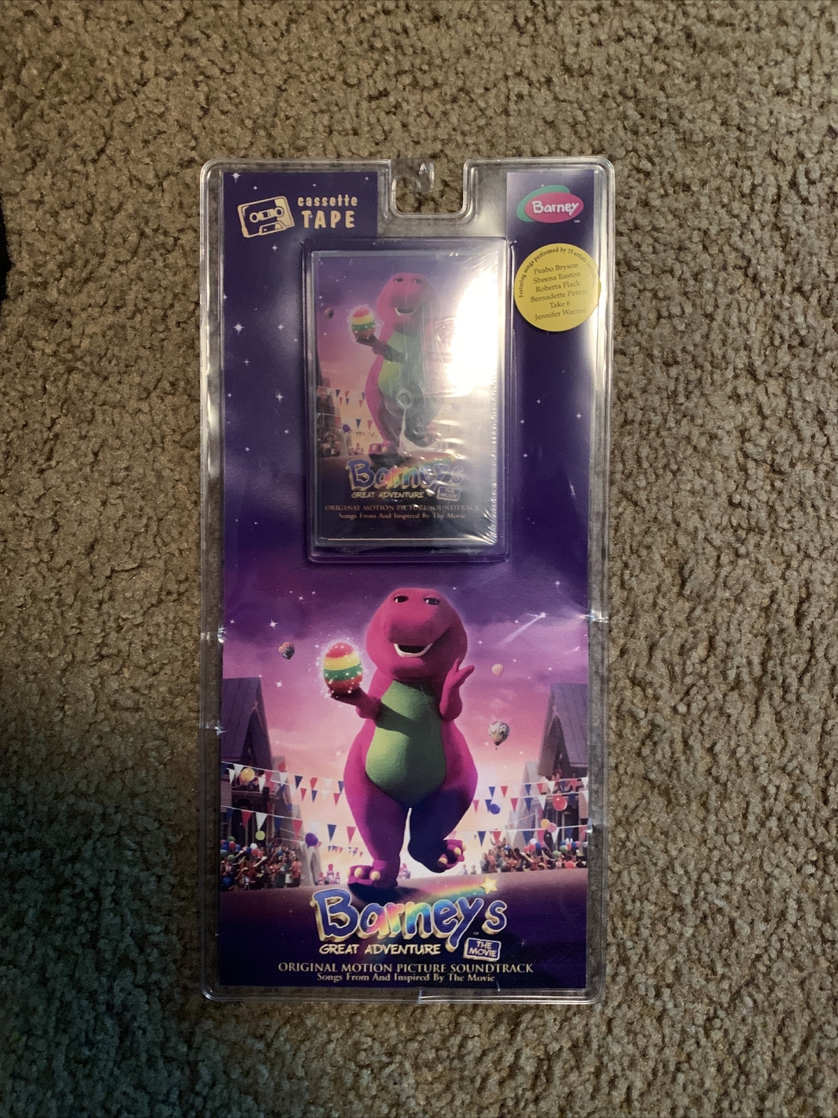 1998 Barneys Dinosaur Great Adventure Movie Soundtrack Cassette Tape ...