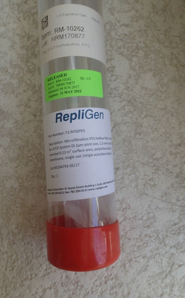 Repligen F2:RF02PES Microfiltration Hollow Fiber Filter Assembly Refine ...