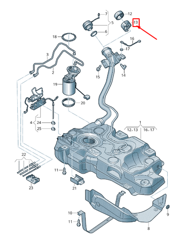 AUDI Q7 4M Fuel Filler Housing Insert Piece 4H0201112A NEW GENUINE | eBay