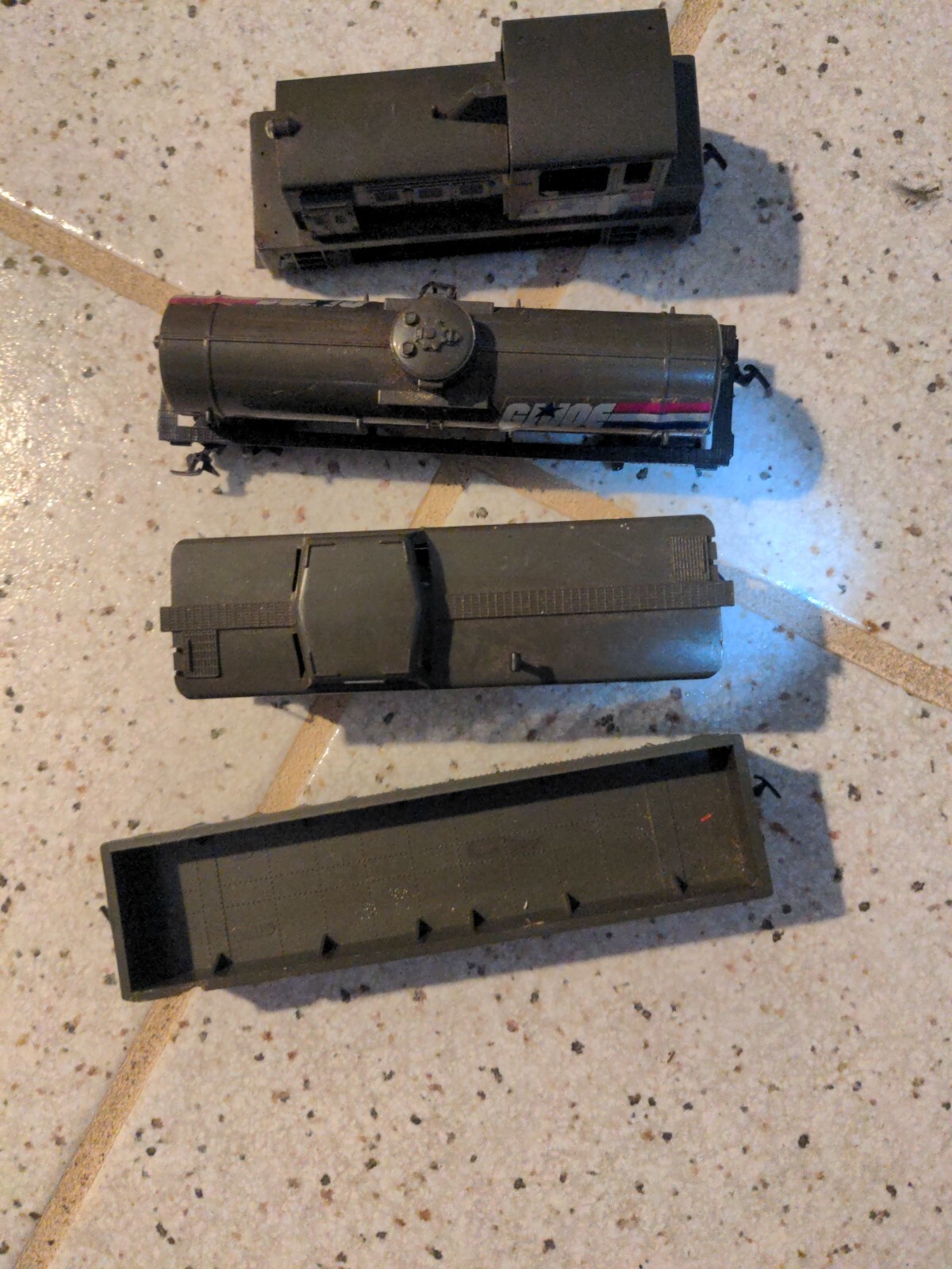 Vintage Tyco GI Joe HO Scale Military Special Forces 4 Piece Train Set ...