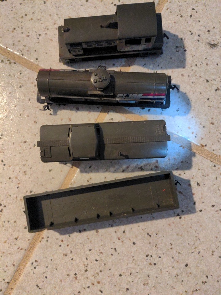 Vintage Tyco GI Joe HO Scale Military Special Forces 4 Piece Train Set ...