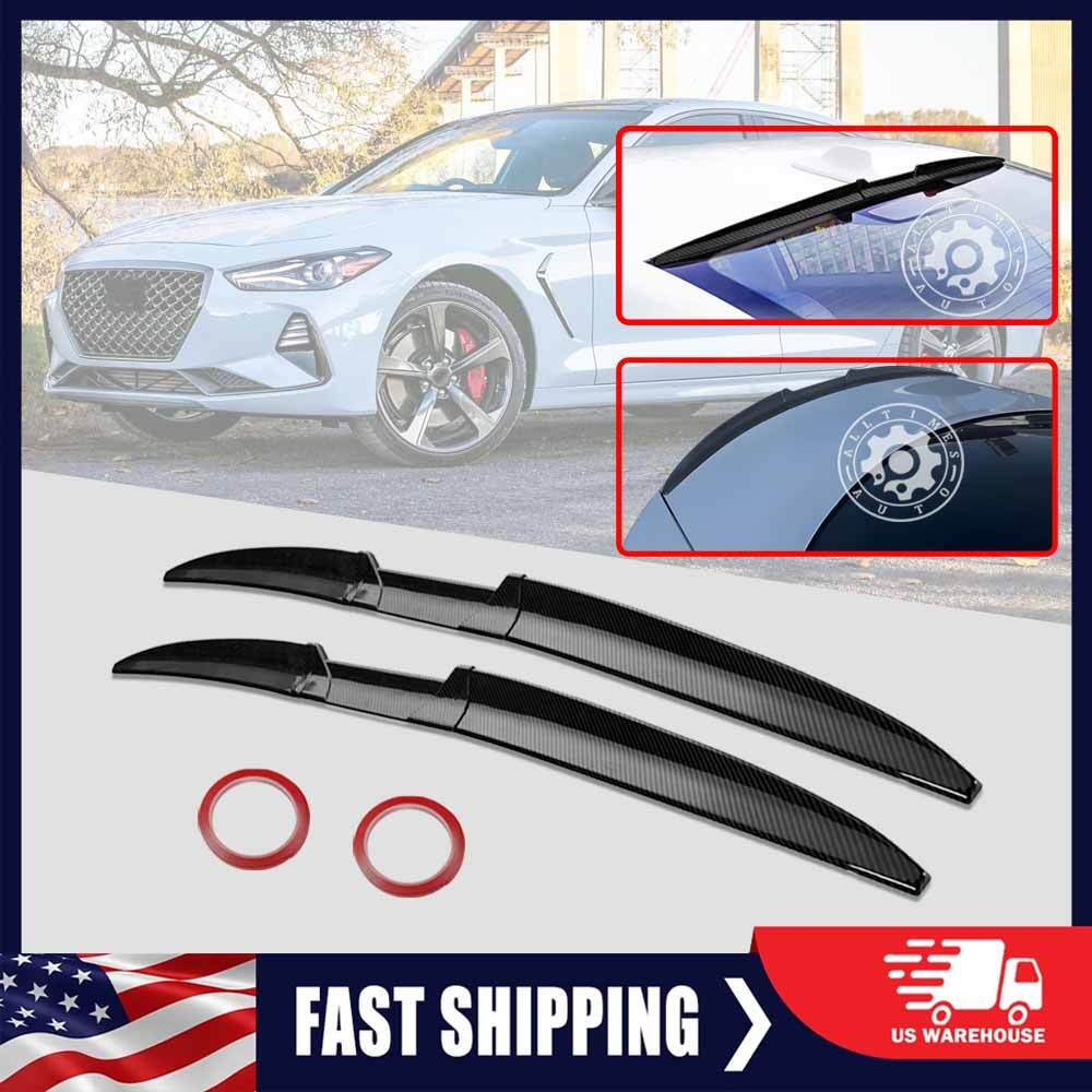 Rear & Roof Trunk Spoiler Wing Tail Lip Carbon Fiber For Genesis G70 ...