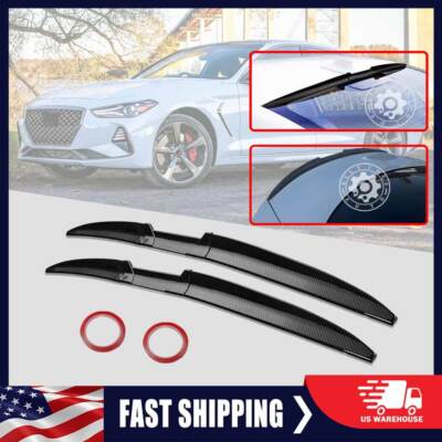 Rear & Roof Trunk Spoiler Wing Tail Lip Carbon Fiber For Genesis G70 ...