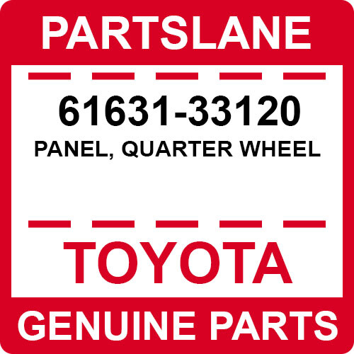 61631-33120 Toyota OEM Genuine PANEL, QUARTER WHEEL | eBay