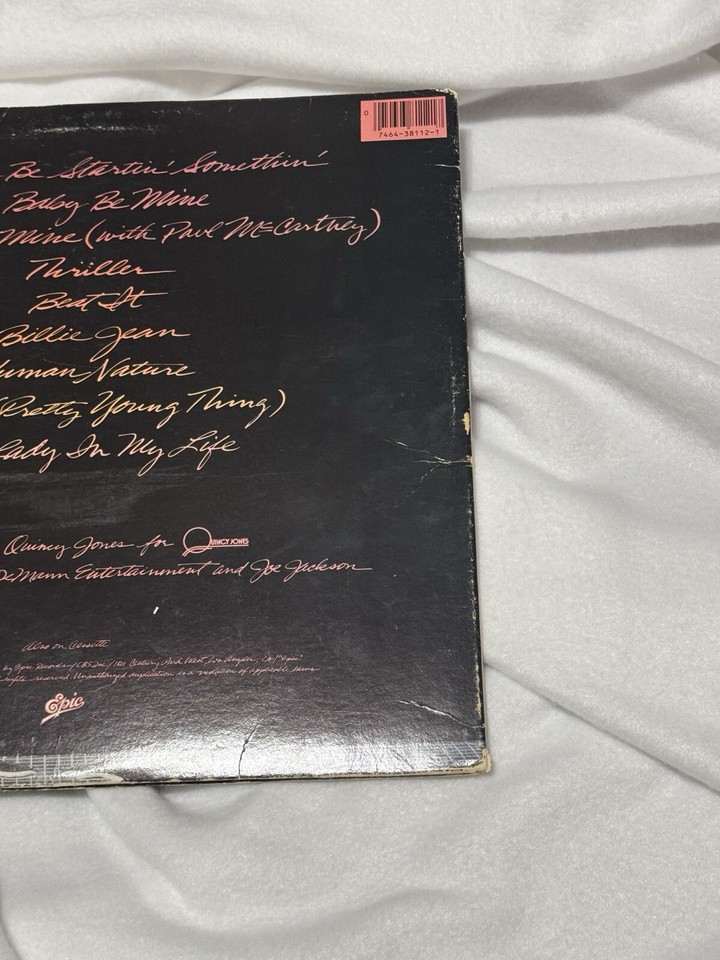 1st Press Misprint Error 1982 Michael Jackson Thriller QE38112 LP RARE ...