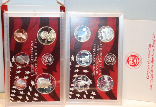 2003 S U.S. Mint Complete SILVER PROOF SET w/ OGP Box & COA | eBay