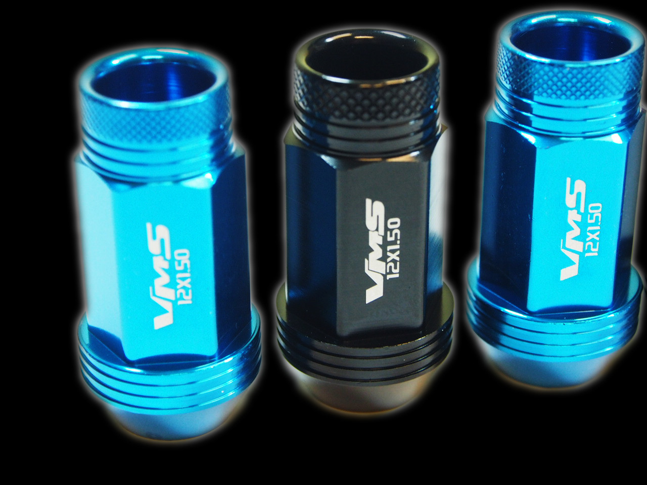 VMS 20PC CHEVY CORVETTE C4 C5 C6 C7 48MM PREMIUM LUG NUTS 12X1.5 BLUE ...