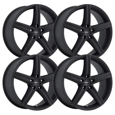 (Set-4) Vision 469 Boost 15x6.5 5x4.25 5x108 38mm Satin Black Wheels 15 ...