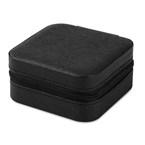 Portable Travel Mini Jewelry Box Leather Jewellery Ring Organizer Case ...