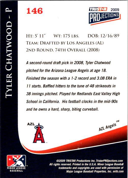 2009 TriStar PROjections Tyler Chatwood #146 AZL Angels | eBay