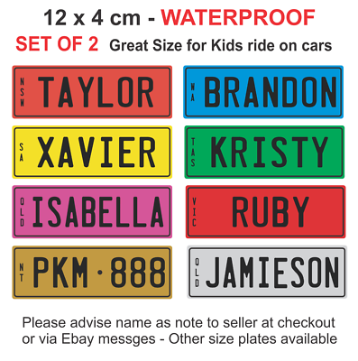 PAIR KIDS RIDE ON MINI NUMBER PLATE PEDAL ELECTRIC CAR TRIKE ...