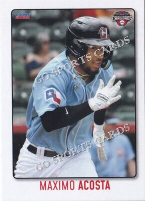 2023 Hickory Crawdads 2nd Maximo Max Acosta RC Rookie Rangers Minor ...