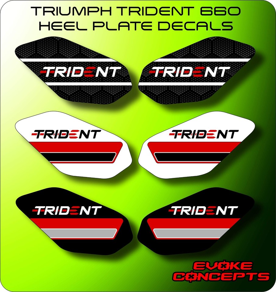 Triumph Trident 660 - Heel Plate Decals | eBay UK