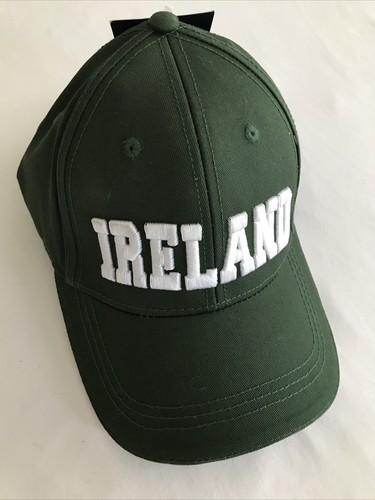 Green Baseball Cap Ireland Embroidered Hat Brass Adjustable Strap | eBay
